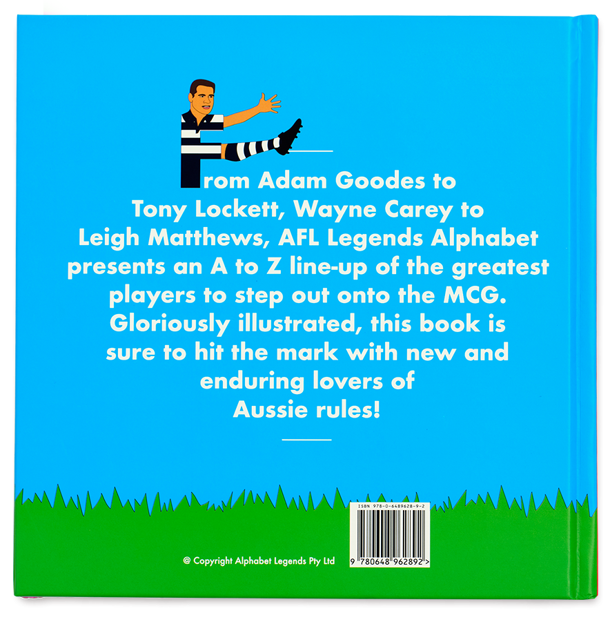 Aussie Rules Legends Alphabet Book – Alphabet Legends Australia
