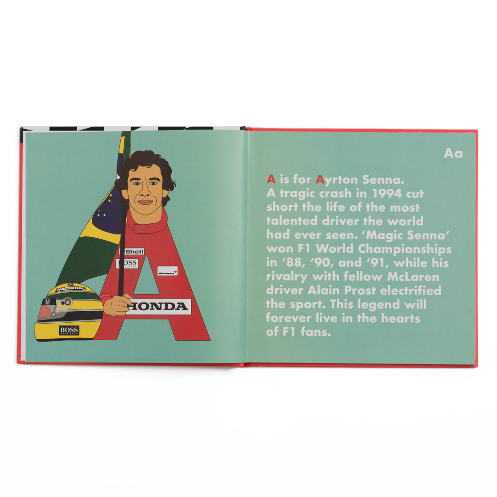 F1 Legends Alphabet Book | Formula 1 ABC book – Alphabet Legends Australia