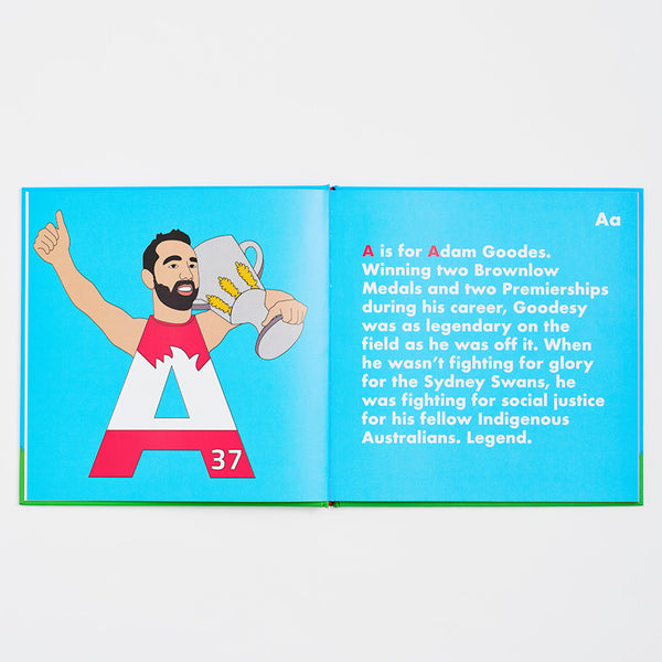 Aussie Rules Legends Alphabet Book – Alphabet Legends Australia